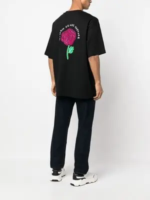 Versace Floral-embroidered Cotton T-shirt