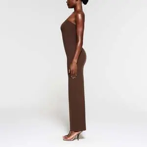 Skims Fits Everybody Tube Maxi Dress - Cocoa | Editorialist