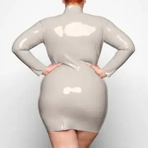 SKIMS Latex Long Sleeve Dress