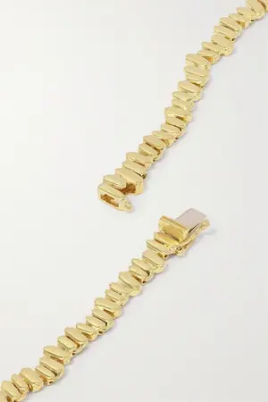 SUZANNE KALAN 18-karat Emerald Tennis Necklace