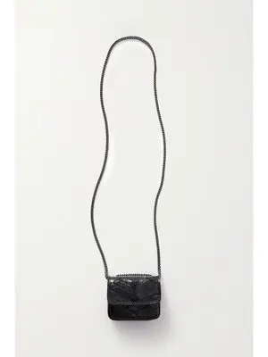 Saint Laurent Niki Micro Embellished Crinkled-leather Airpods Case