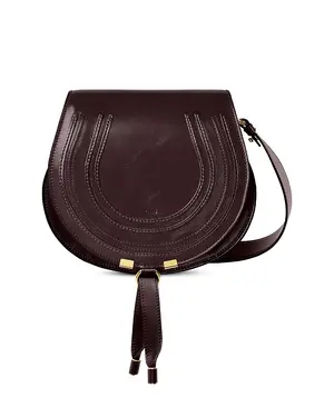 Chloé Marcie Leather Saddle Bag - Auburn Red