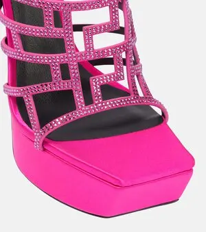 Versace Greca Embellished Maze Sandals