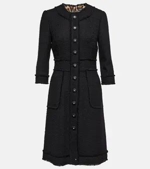 Dolce & Gabbana Wool-blend Mini Dress - Black