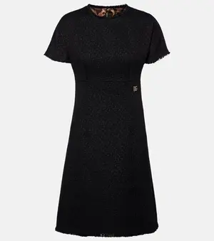 Dolce & Gabbana Wool-blend Mini Dress - Black