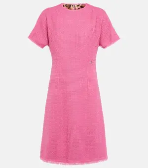 Dolce & Gabbana Wool-blend Mini Dress - Pink