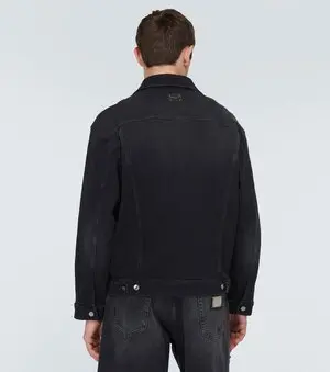 Dolce & Gabbana Zip-up Denim Jacket With Hood - Blue