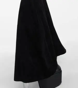 Stouls High-rise Suede Flared Pants