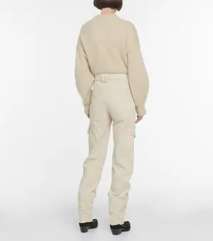 MARANT ETOILE Vayoneo Straight Cargo Jeans - Beige