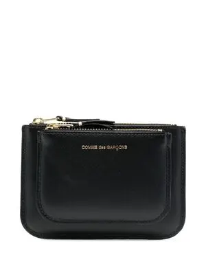 Comme Des Garçons Logo-print Calf-leather Wallet - Black