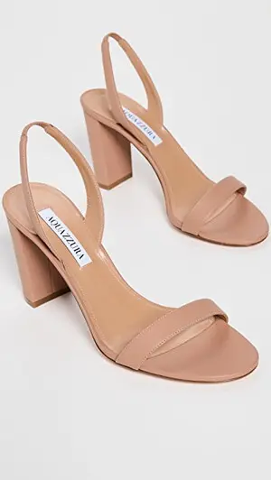 AQUAZZURA So Nude Block Sandals 85