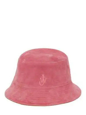 JW Anderson Reversible Leather Bucket Hat - Pink,pecan