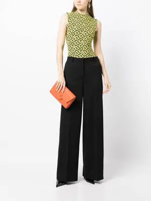 Versace High-waisted Wide-leg Trousers