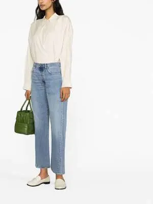 TOTEME Twisted Seam Denim Full Length Jeans - Blue
