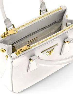 Prada Mini Galleria Leather Tote - White