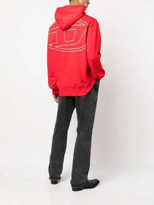 DIESEL® Logo-print Long-sleeve Hoodie