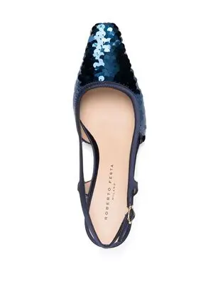 Roberto Festa Siviglia Sequinned Slingback Pumps