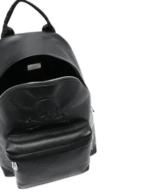 Philipp Plein Embossed Skull Backpack