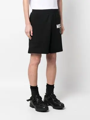Moschino X Smiley Cotton Jersey Shorts - Black