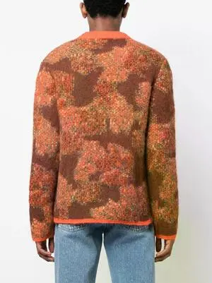 ERL Intarsia-knit Alpaca-wool Jumper - Orange