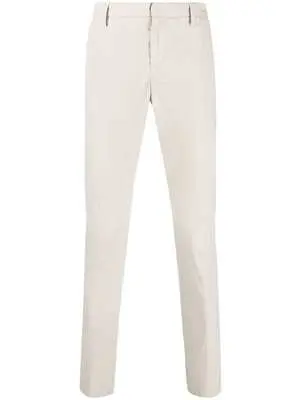 DONDUP Pressed-crease Cotton Chinos - White