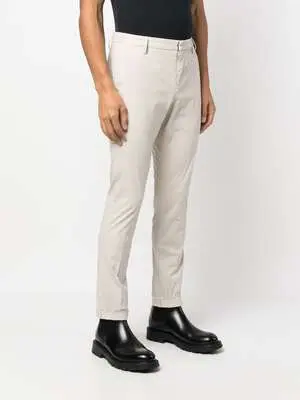 DONDUP Pressed-crease Cotton Chinos - White