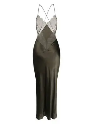 MAISON CLOSE Rendez-vous Silk Dress - Green