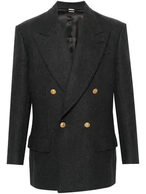 Gucci Wool-cashmere Double-breasted Jacket - Grey