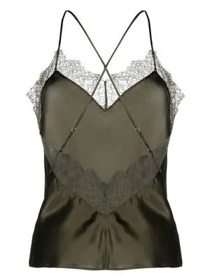 MAISON CLOSE Rendez-vous Lace-trim Camisole - Green