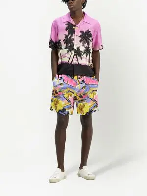 Palm Angels Miami Floral-print Deck Shorts