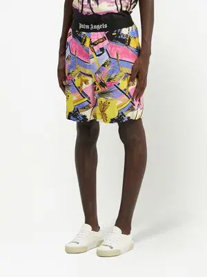 Palm Angels Miami Floral-print Deck Shorts