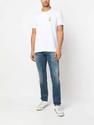 Dolce & Gabbana Embroidered Bee Cotton T-shirt - White