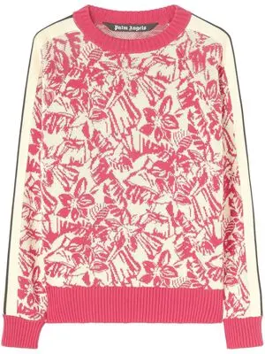Palm Angels Hibiscus Intarsia-knit Jumper