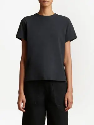 Khaite Emmy Lou Crewneck Short Sleeve T-shirt - Black