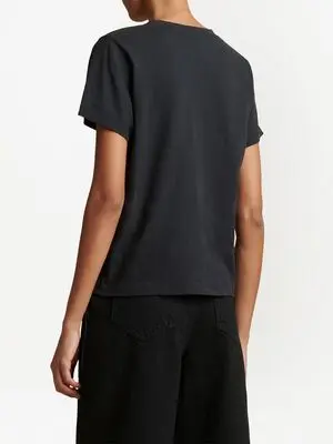 Khaite Emmy Lou Crewneck Short Sleeve T-shirt - Black