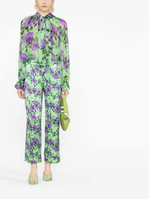 P.a.r.o.s.h Floral Print Trousers
