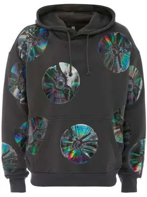 JW Anderson Graphic-print Cotton Hoodie - Black
