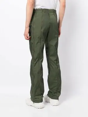 POST ARCHIVE FACTION Zip Detail Straight Leg Trousers