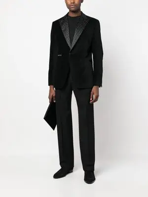 Philipp Plein Single-breasted Velvet Blazer