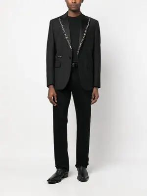 Philipp Plein Star Stud-embellished Single-breasted Blazer