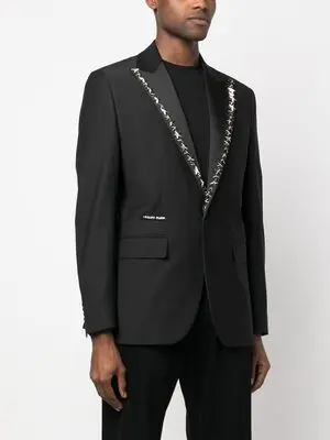 Philipp Plein Star Stud-embellished Single-breasted Blazer