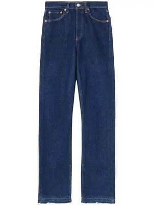 RE/DONE High-rise Skinny Boot Jeans - Blue