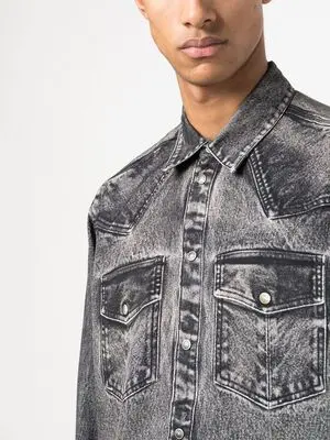 DIESEL® Acid-wash Long-sleeve Shirt