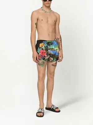 Dolce & Gabbana Graphic-print Swim Shorts
