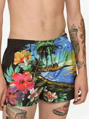 Dolce & Gabbana Graphic-print Swim Shorts