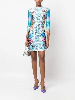 Philipp Plein Hawaii-print Mini Dress