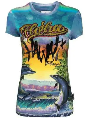 Philipp Plein Pure Hawaii Graphic T-shirt