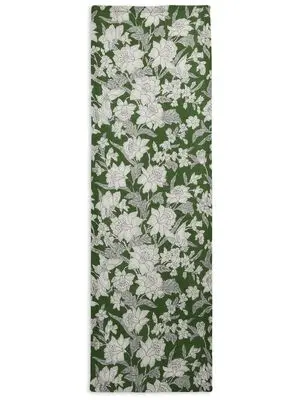 La DoubleJ Lilium Avorio-print Table Runner - Green