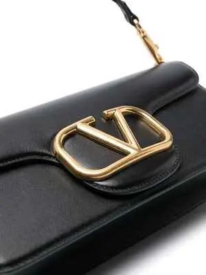 Valentino Garavani Logo-plaque Leather Shoulder Bag