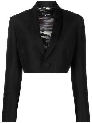 Dsquared2 Cropped Tailored Jacket - Black